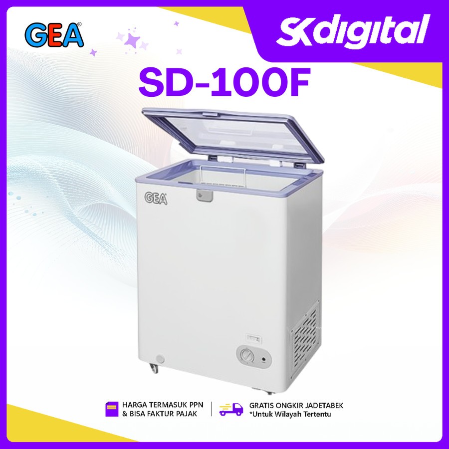 Jual Chest Freezer Gea SD-100F Sliding Glass Freezer 100 Liter | Shopee ...