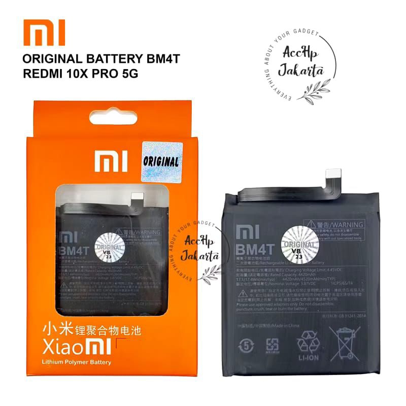 Jual Baterai Batre Xiaomi Redmi 10X Pro 5G BM 4T Batu Batrai Bm 4t Battery Original 100% ...