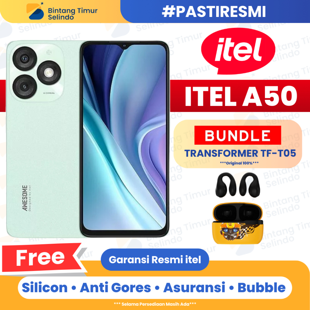 Jual itel A50 4GB 64GB - HP Murah Layar Besar, Baterai Awet, Face ...