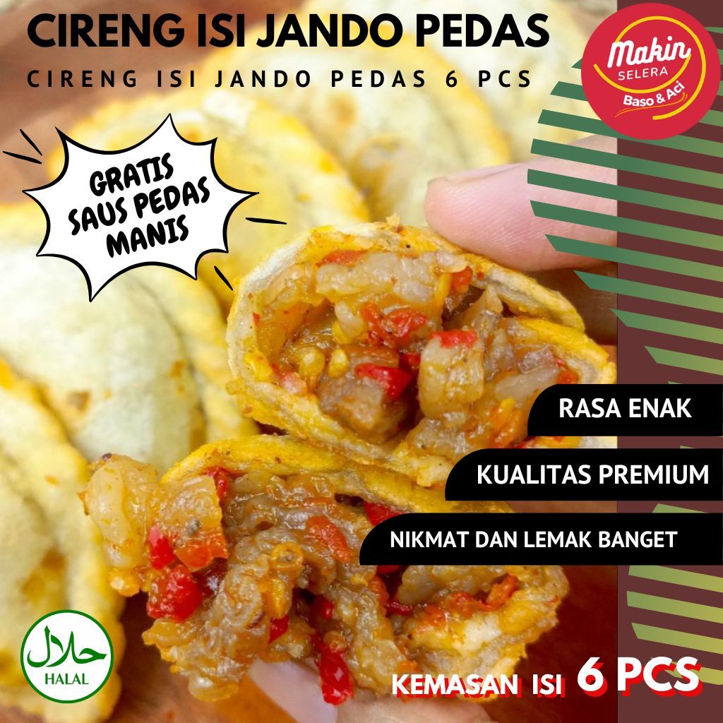 Jual ( Khusus Medan Sekitar Nya Saja ) Cireng Isi Jando Pedas 6 Pcs ...