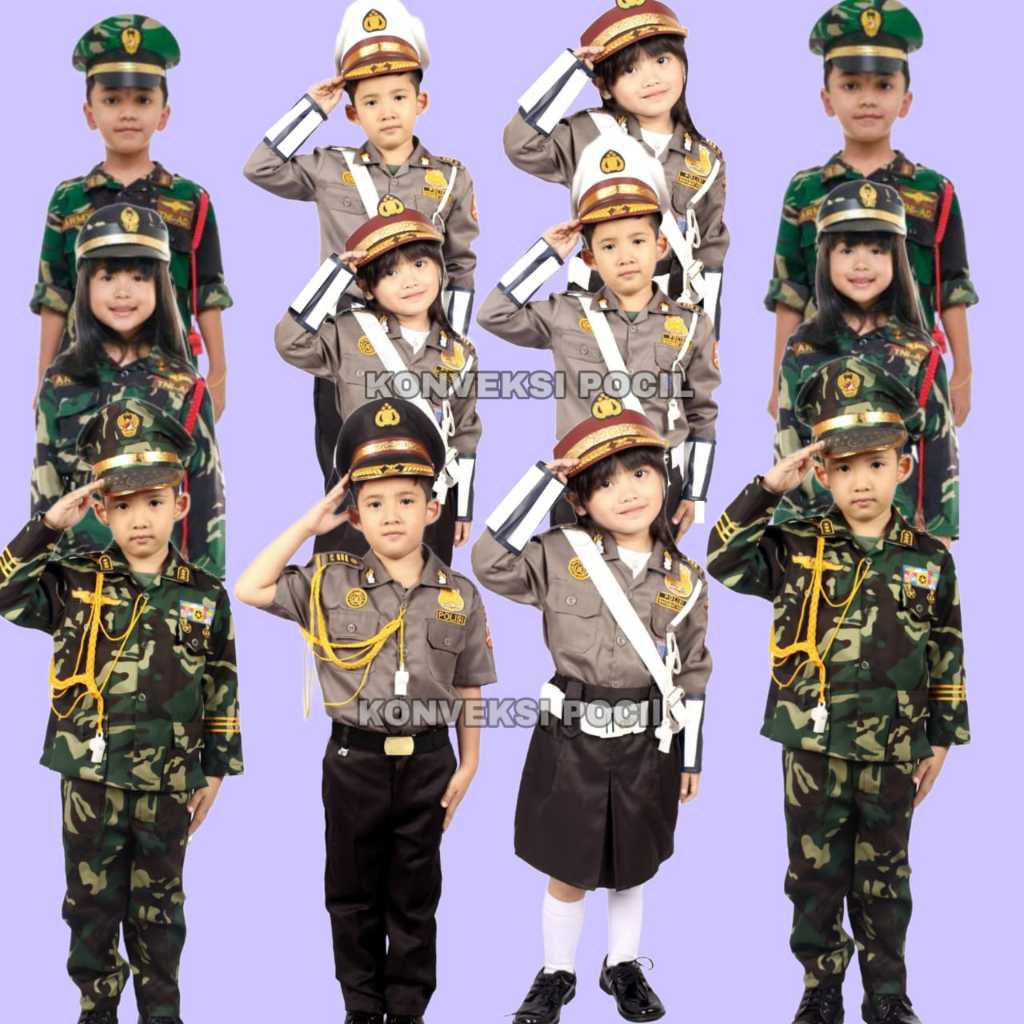 Jual ERLAND OFFICIAL Seragam polisi anak TK/polatas /baju anak polisi ...