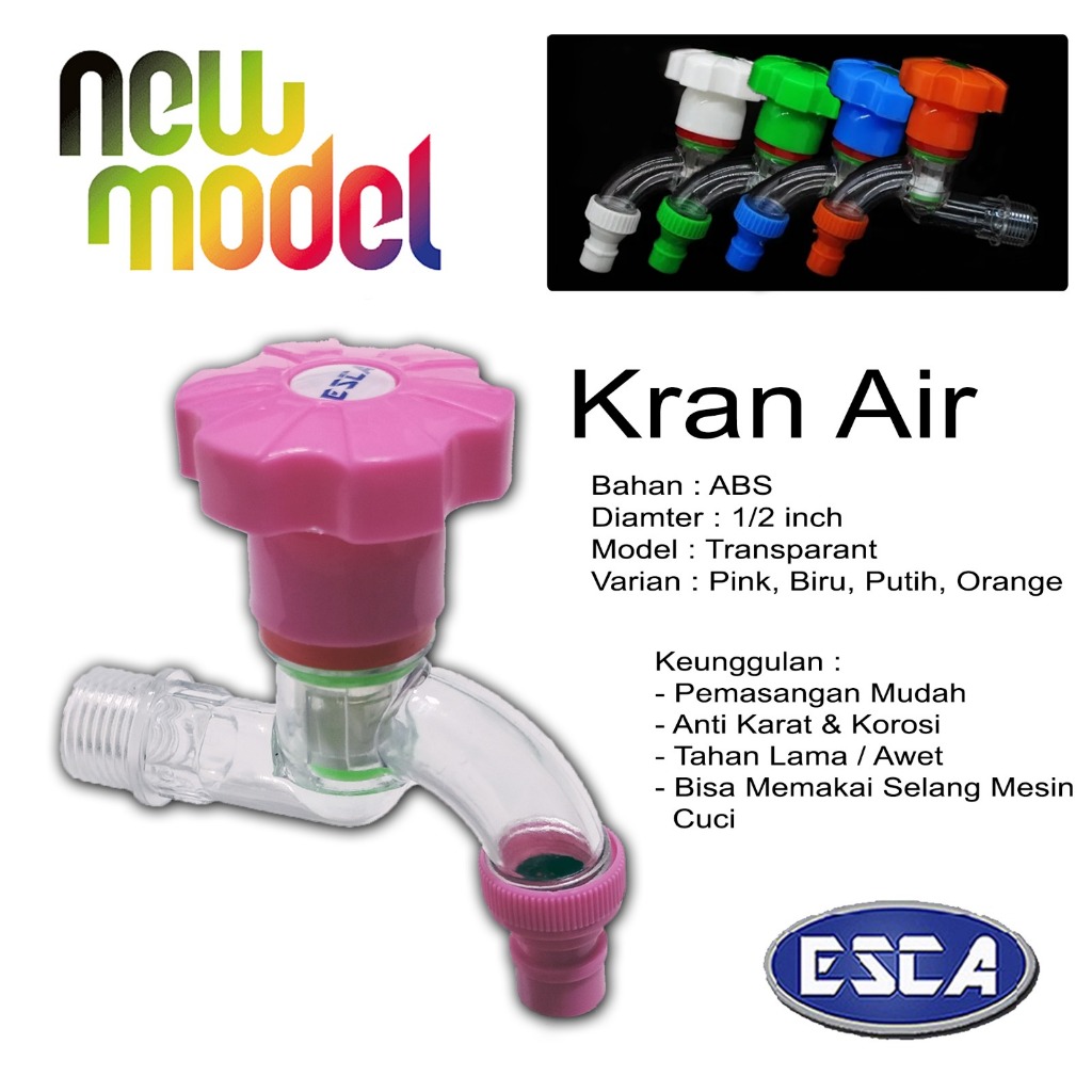 Jual Kran Air Tembok Taman Transparan Anti Korosi & Karat New Model ...