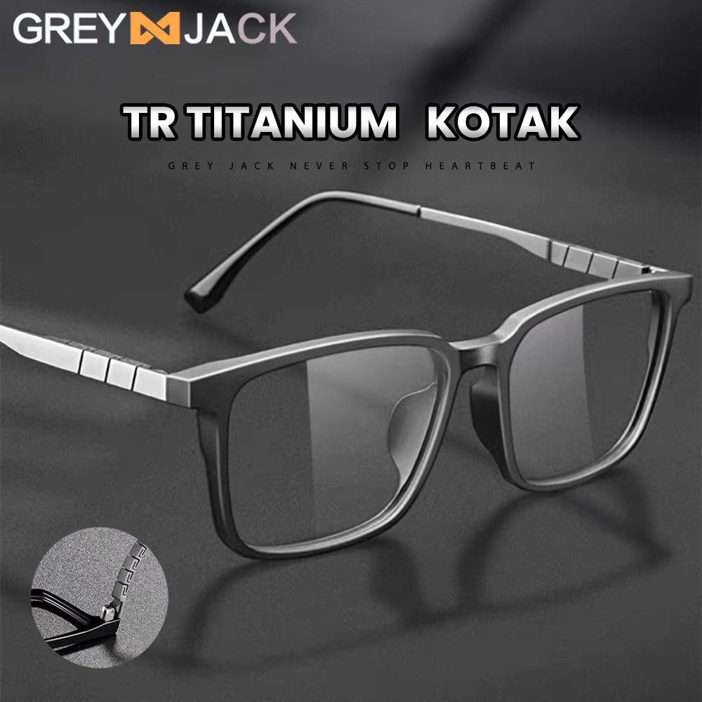Jual Grey Jack Frame Kacamata Model Kotak Simple Bisnis Style Pria ...
