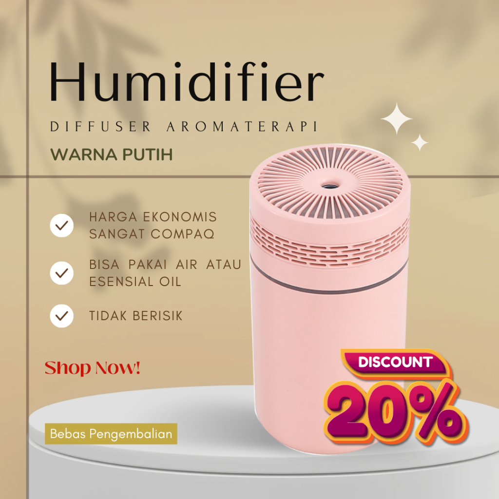 Jual Humidifier Diffuser Pelembab udara Bisa Pakai Aroma Oil Esensial ...
