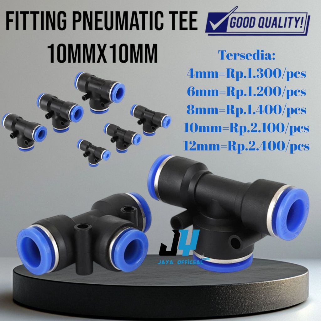 Jual FITTING PNEUMATIC 10MM SAMBUNGAN SELANG NEPEL SLIP LOCK T PE ...
