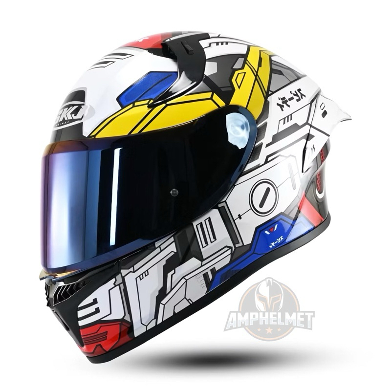 Jual Helm Full Face SKJ Falcon Gundam Bilmola Rapid | Shopee Indonesia