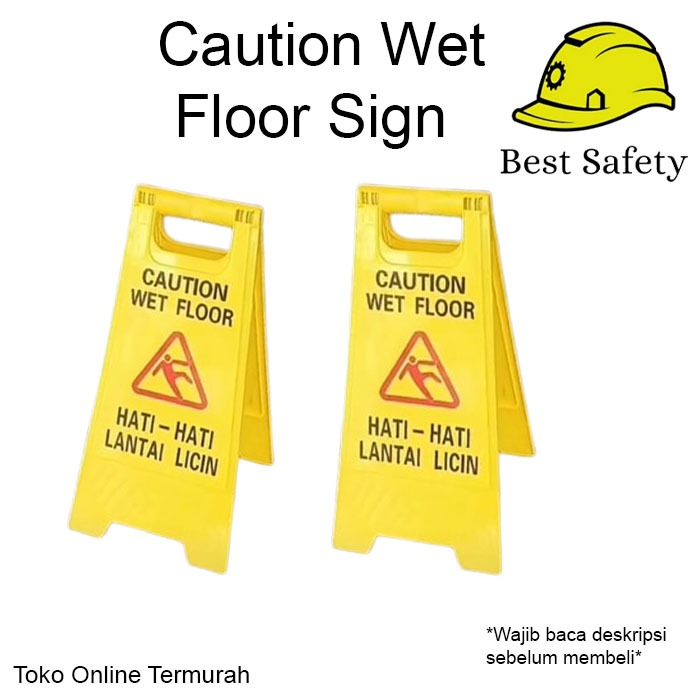 Jual Caution Wet Floor Sign / Papan Peringatan Lantai Basah Licin ...