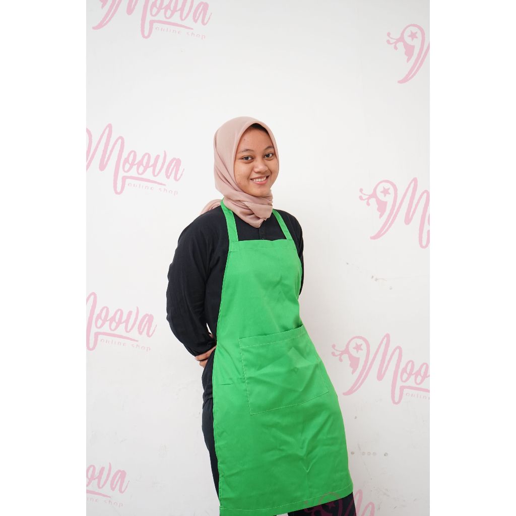 Jual Product image CELEMEK/APRON/RESTORAN/KOKI/MASAK/ CELEMEK ABU POLOS ...