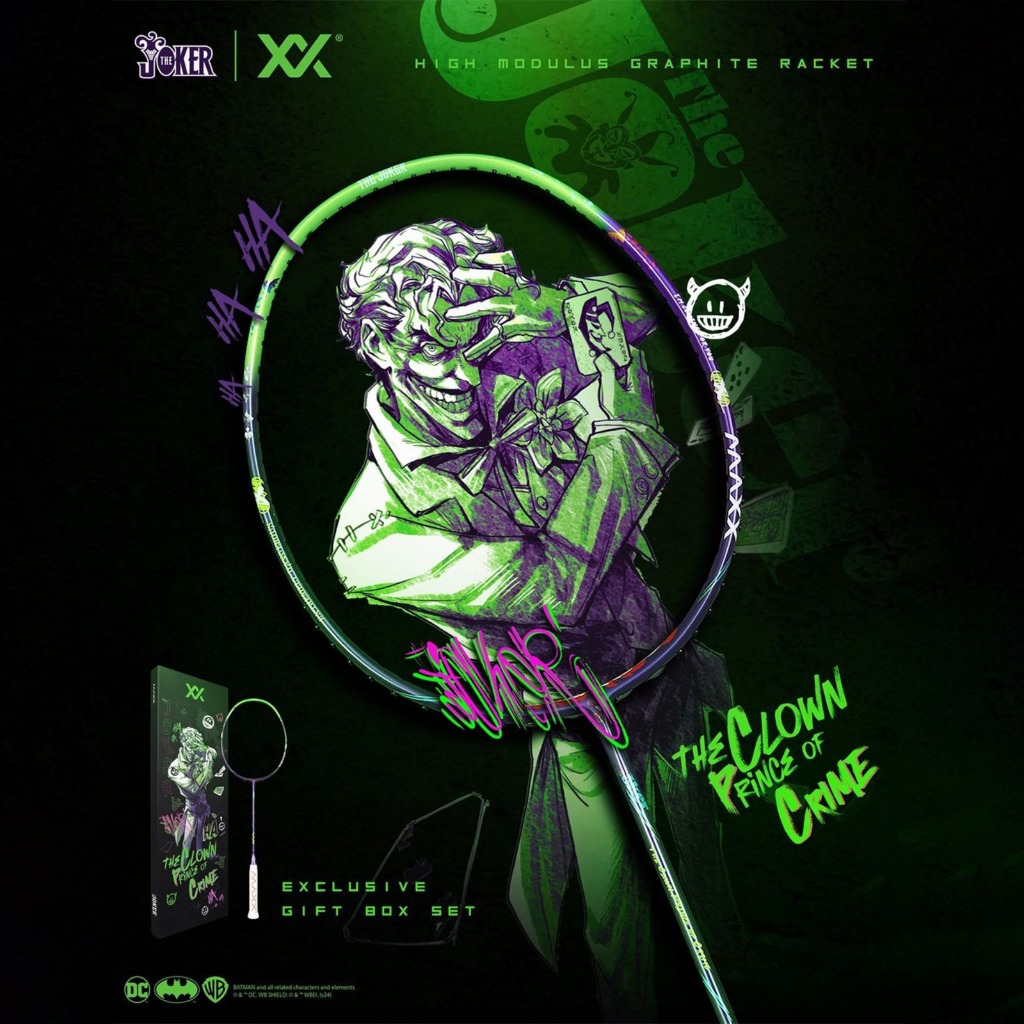 Jual Raket Badminton MAXX JOKER The Clown Prince Of Crime Purple Neon ...