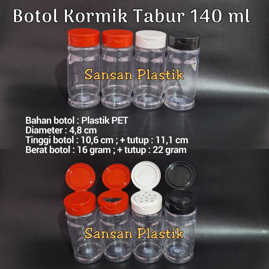 Jual Botol Tabur 140 ml / Botol Boncabe / Botol Lada / Botol Kormik ...