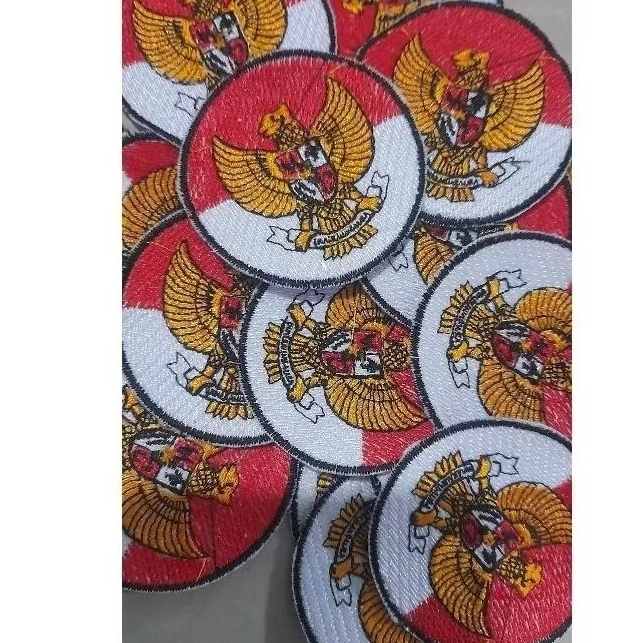Jual merah putih bordir garuda ukuran 5cm-bed garuda indonesia | Shopee ...