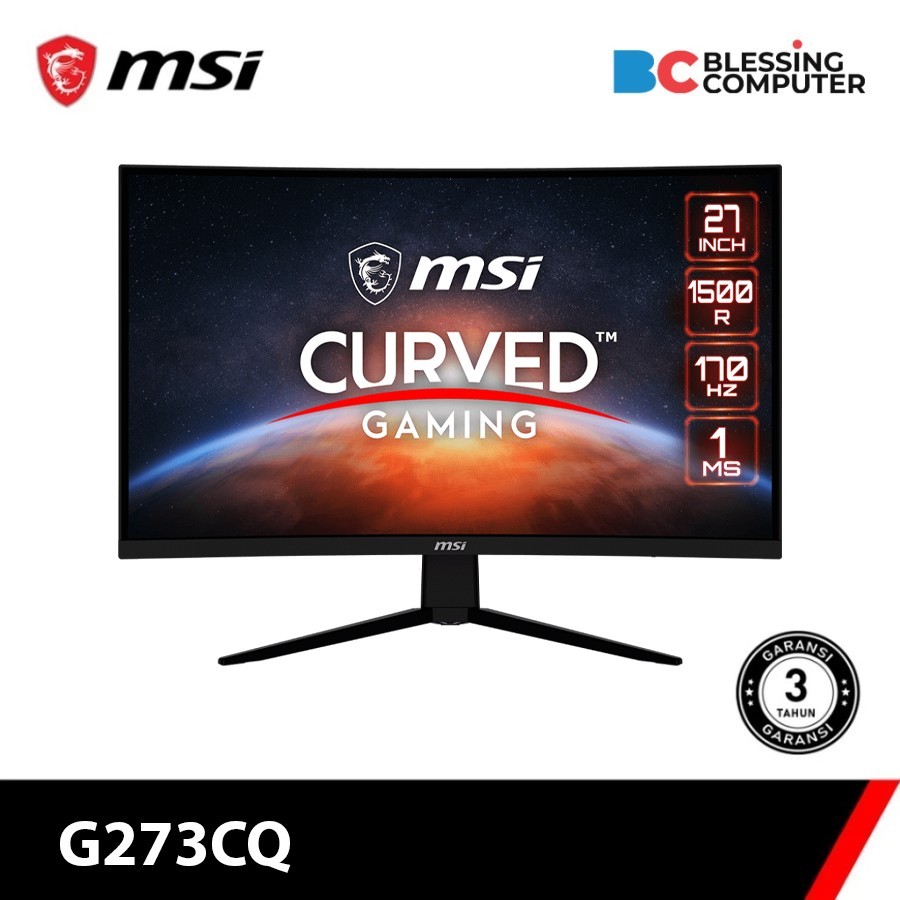 Jual Monitor MSI G273CQ 27 WQHD 170Hz 1ms Curved Gaming | Shopee Indonesia