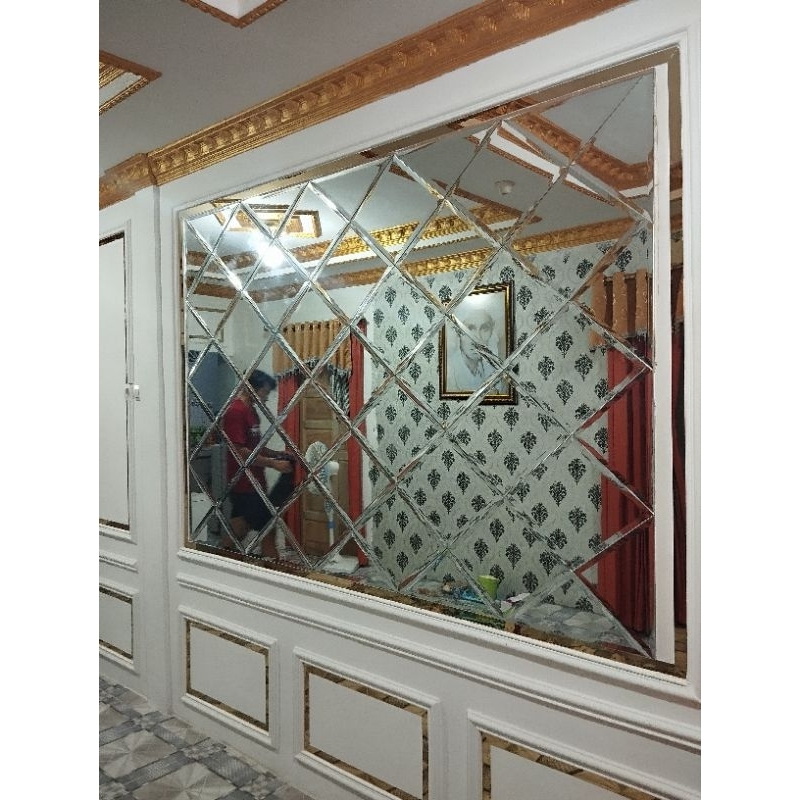 Jual KACA BEVEL DINDING WALL MOULDING TEBAL 5MM PALING MURAH BEVEL 1.5 ...