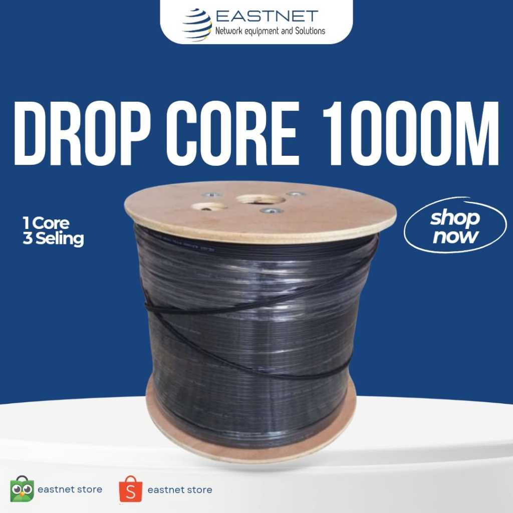 Jual kabel fiber optic drop core 1 core 3 s 1000 meter | Shopee Indonesia