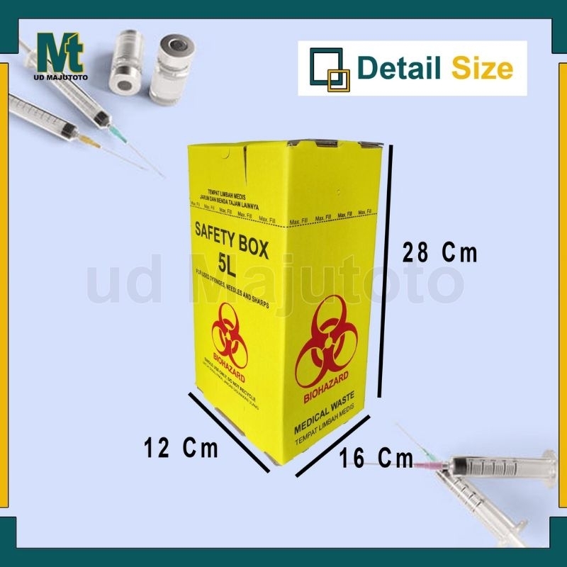 Jual Safety Box 5 Liter / Biohazard / Box Limbah Medis | Shopee Indonesia