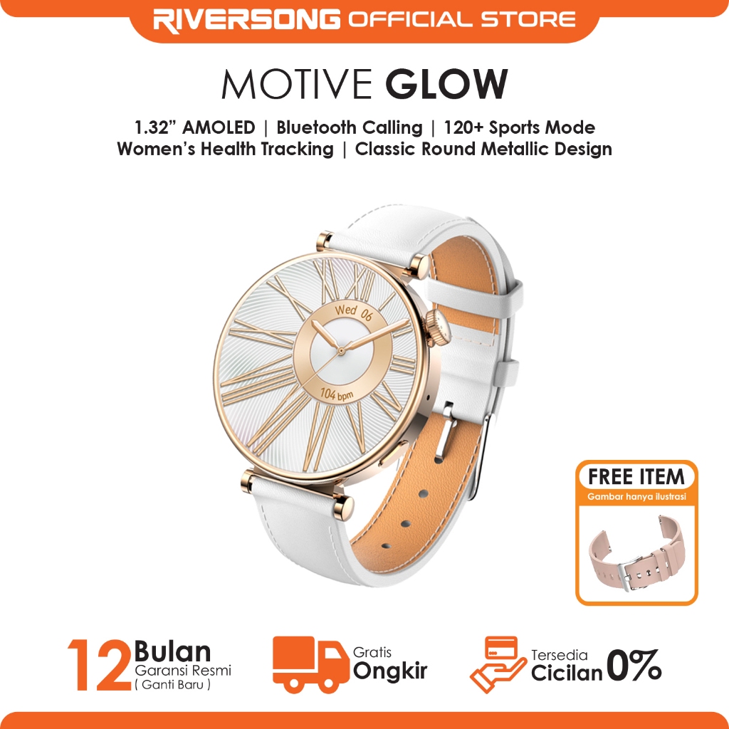 Jual Riversong Glow Smartwatch | Jam Smart Watch Wanita - Rose Gold ...