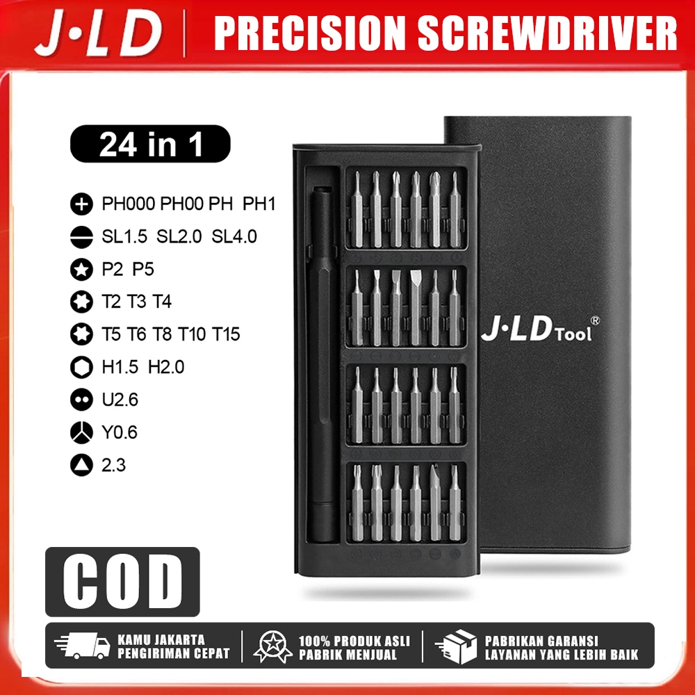 Jual JLD Obeng Set Multifungsi 24 in 1 Obeng Service Kit Obeng Tool Set ...