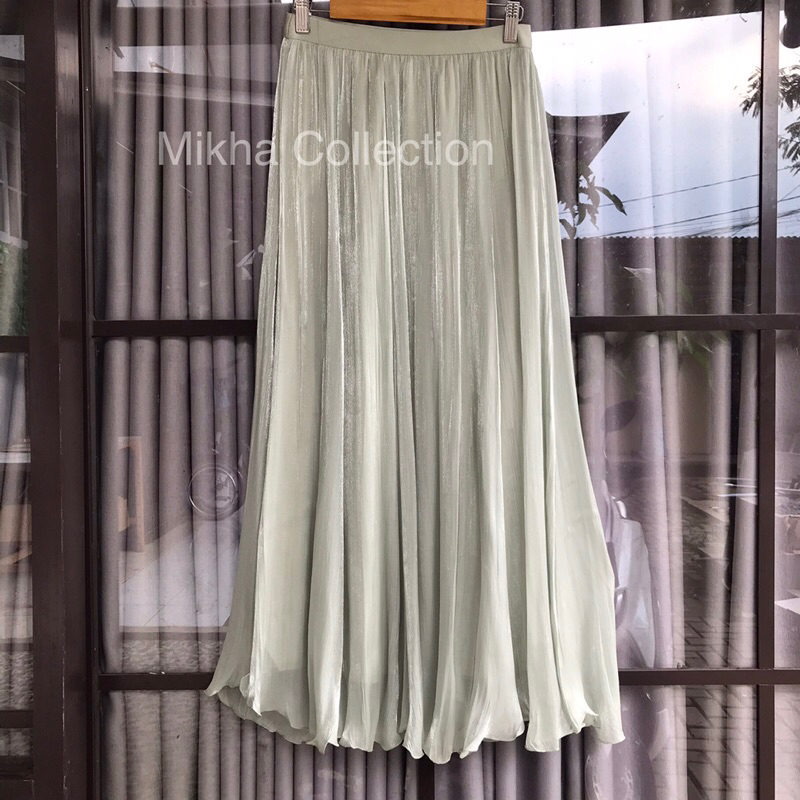 Jual KUINA - Anggun rok shimmer premium import mayung lebar | Shopee ...