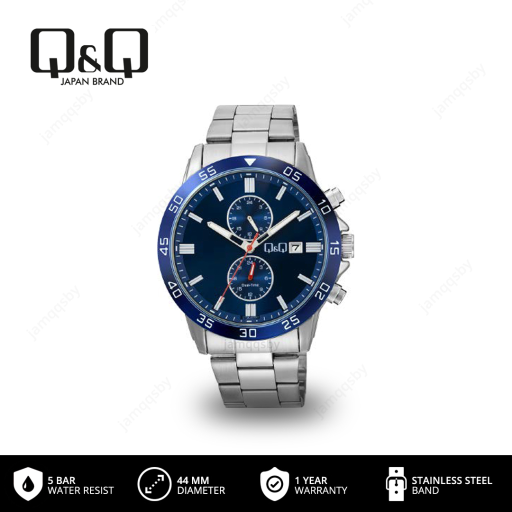 Jual Q&Q QnQ QQ Jam Tangan Pria Analog Rantai Stainless Steel - C73 ...