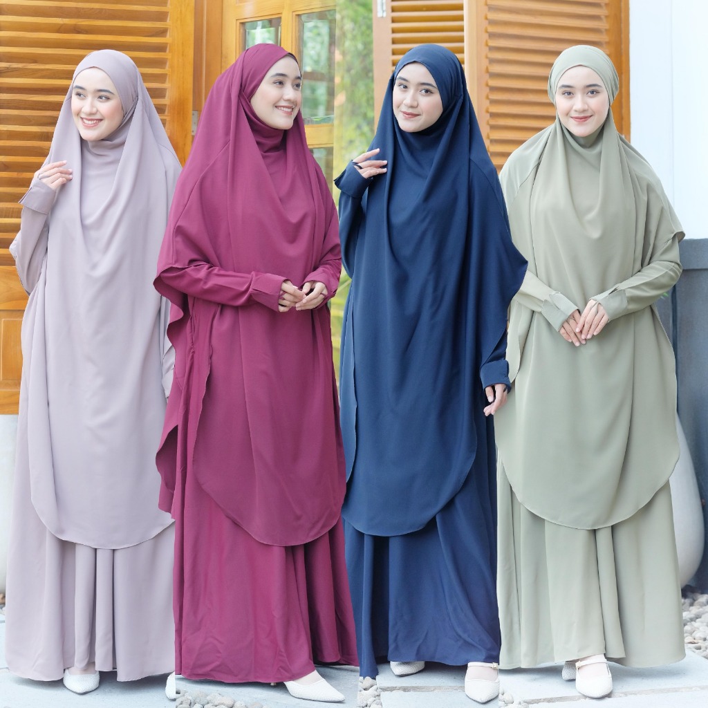 Jual Aviza Tsamara Set Gamis Hijab Khimar Terbaru Pakaian Muslimah Syar ...