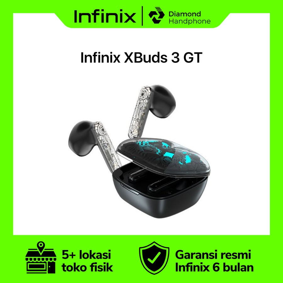 Jual Infinix TWS XBuds 3 GT XE30 I TWS Bluetooth Earbuds Earphone Garansi Resmi - Black | Shopee ...