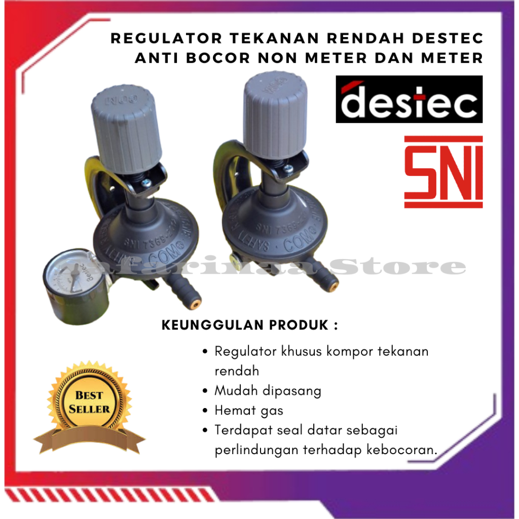 Jual PAKET SELANG DAN REGULATOR ANTI BOCOR DESTEC METER DAN NON METER ...