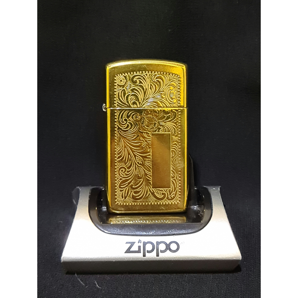 Jual Zippo SLIM VENETIAN BRASS Tahun 1992 Original (second) | Shopee Indonesia