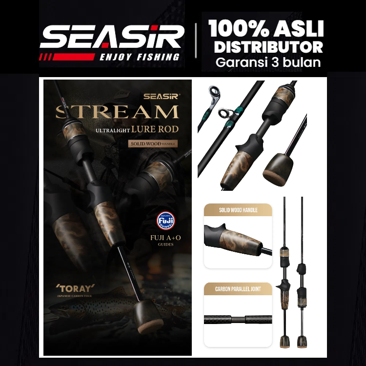 Jual SEASIR Stream Joran Pancing, FUJI A+O Guide Rings Solid Wood 2 ...