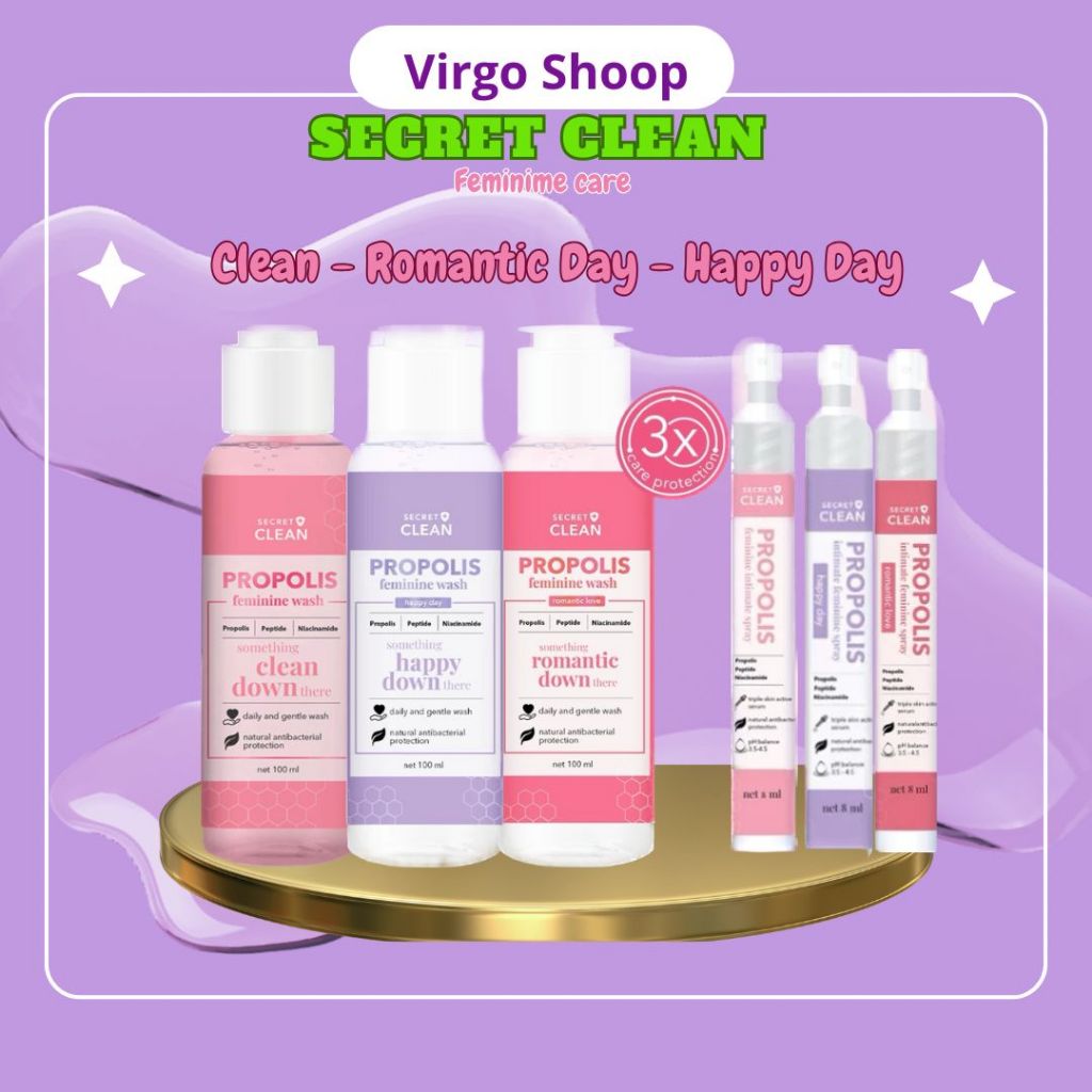 Jual ️VIRGO ️ Buy 1 Get 1 Secret Clean Propolis Feminine Care Free ...