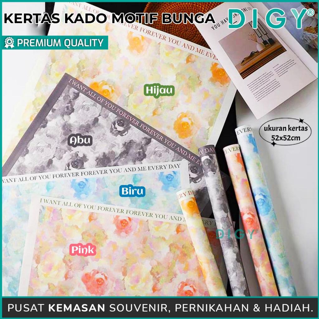 Jual Kertas Kado Bucket Motif Bunga/Kertas Kado motif/kertas kado Ulang ...