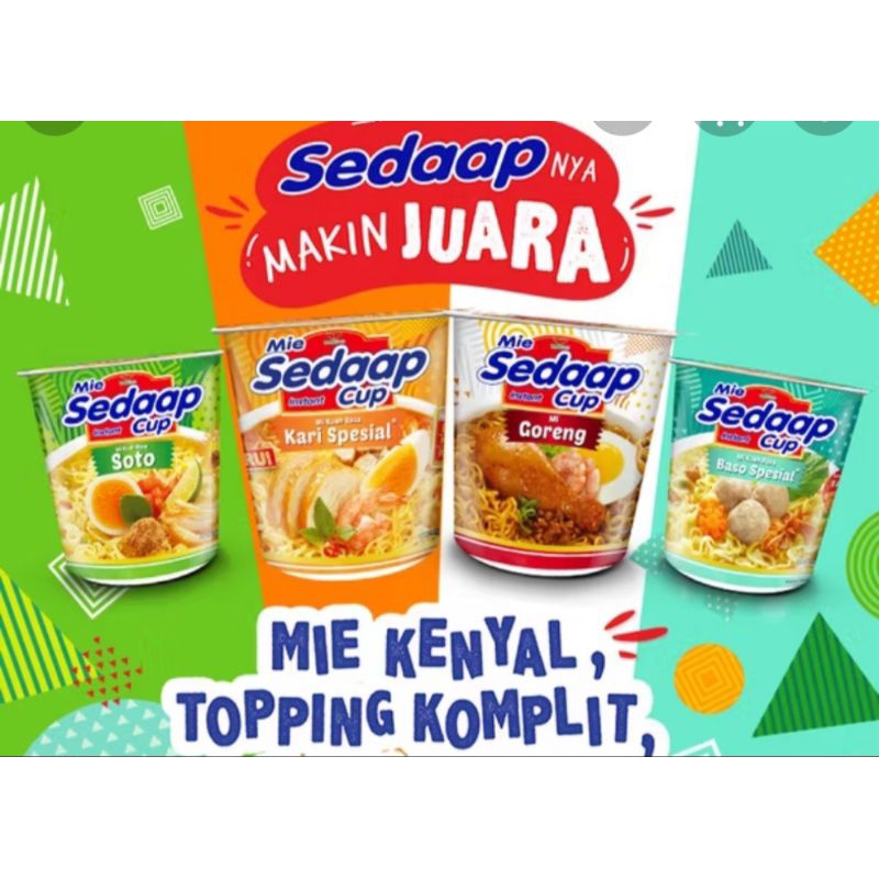 Jual Mie Instan sedap cup - Rasa Soto,Rasa Kari ayam spesial,Rasa Mie ...