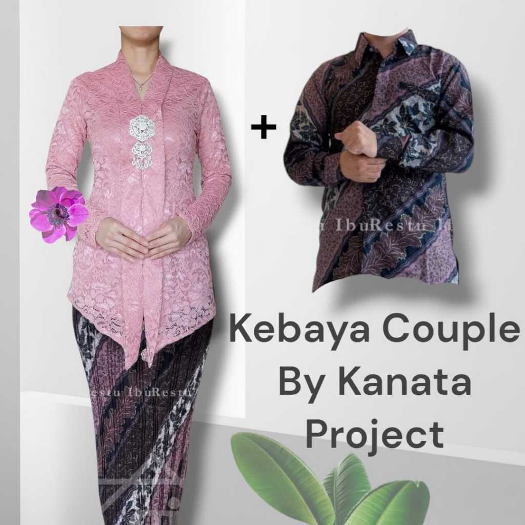 Jual Setelan Kebaya couple + kemeja Batik Pria | Kebaya Kartini Floy ...