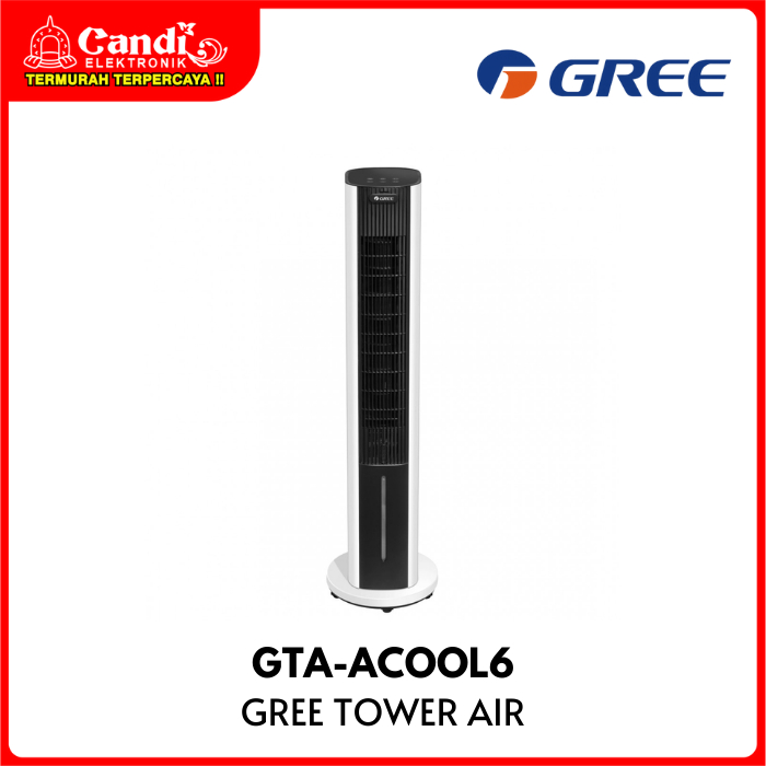 Jual GREE Tower Air Cooler Kapasitas Tangki 6 Liter GTA-ACOOL6 | Shopee ...