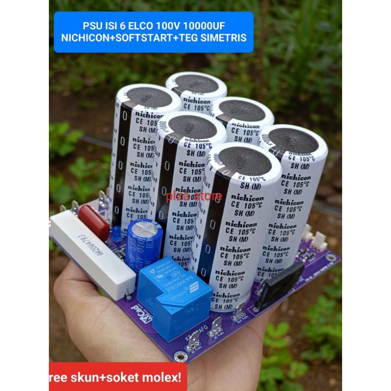 Jual Kit PSU isi 6 elco 100v 10000uF NICHICON putih+Softstart+Teg ...