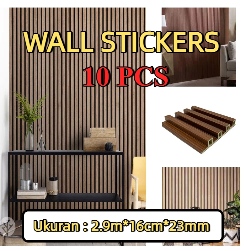 Jual 10 PCS WallPanel PVC Dekorasi Dinding 2.9 Meter*16 Cm / Wood Wall ...