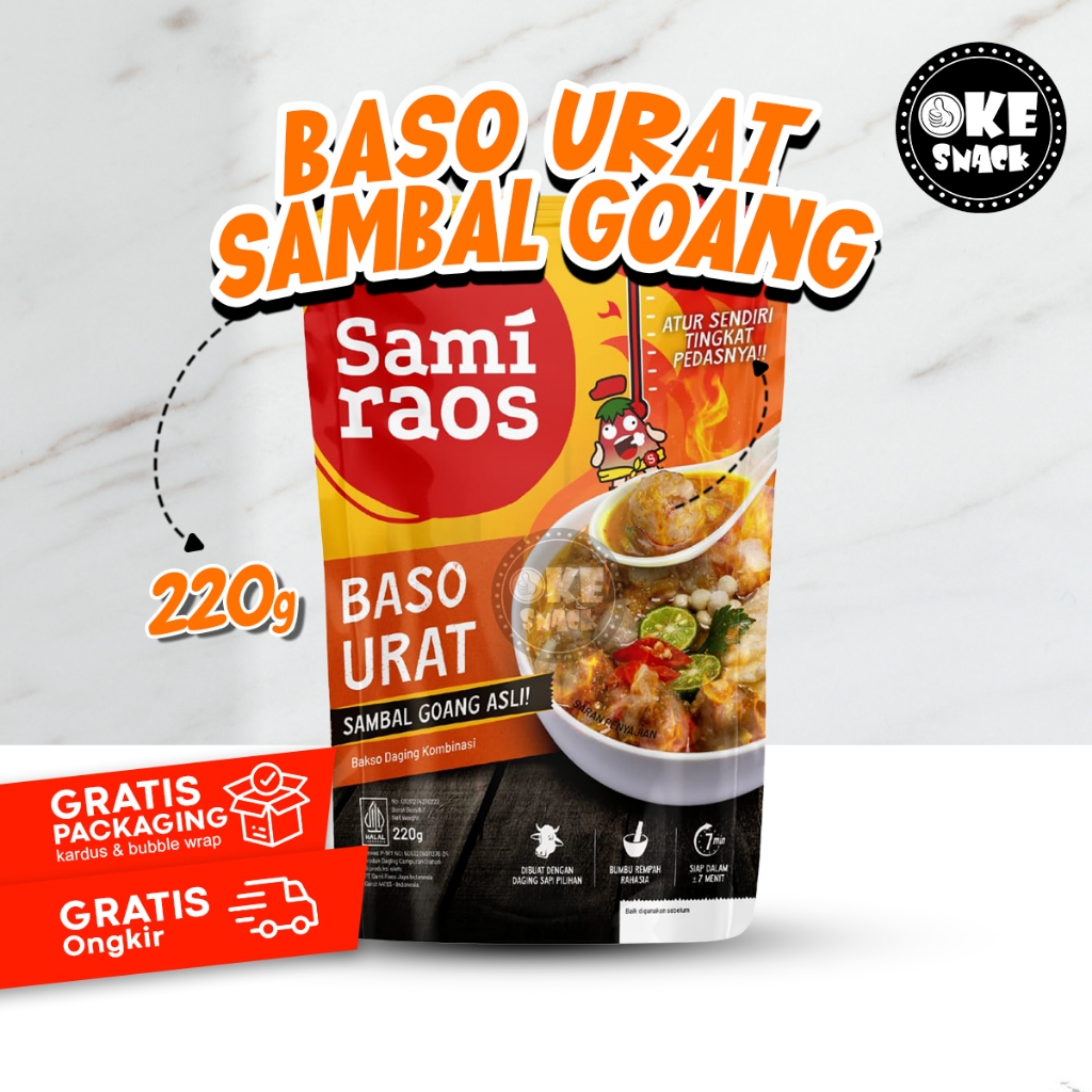 Jual Sami Raos Baso Urat Sambal Goang Samiraos Bakso Urat Sambal Goang ...