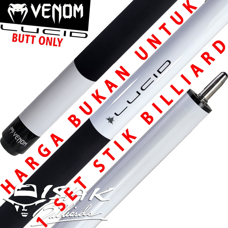 Jual (BUTT ONLY) Venom Lucid Carbon LCW White Cue Uniloc Low Deflection ...