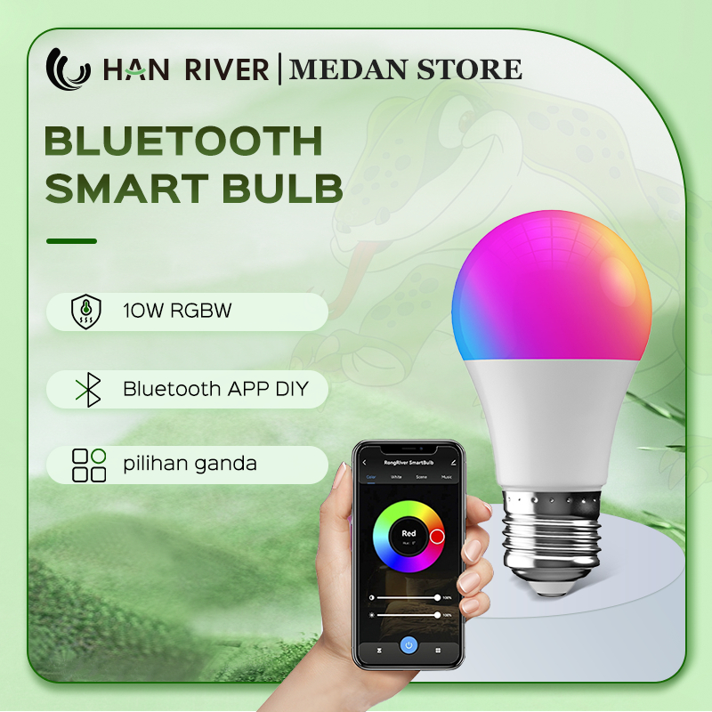 Jual HAN RIVER Medan 10W Lampu Smart LED APP Bohlam RGB | Shopee Indonesia