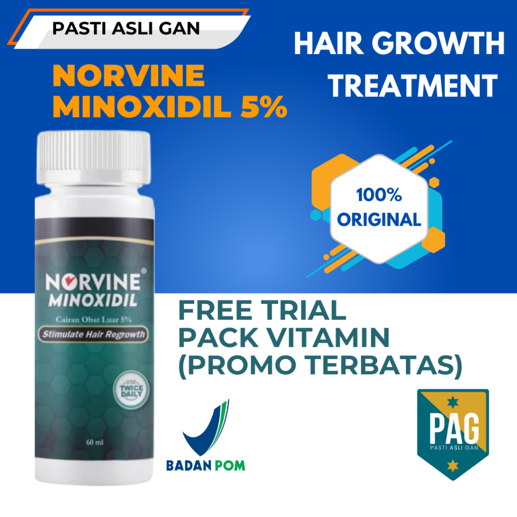 Jual Norvine Minoxidil BPOM Penumbuh Rambut Alis Kumis Brewok Minox Minoksidil | Shopee Indonesia