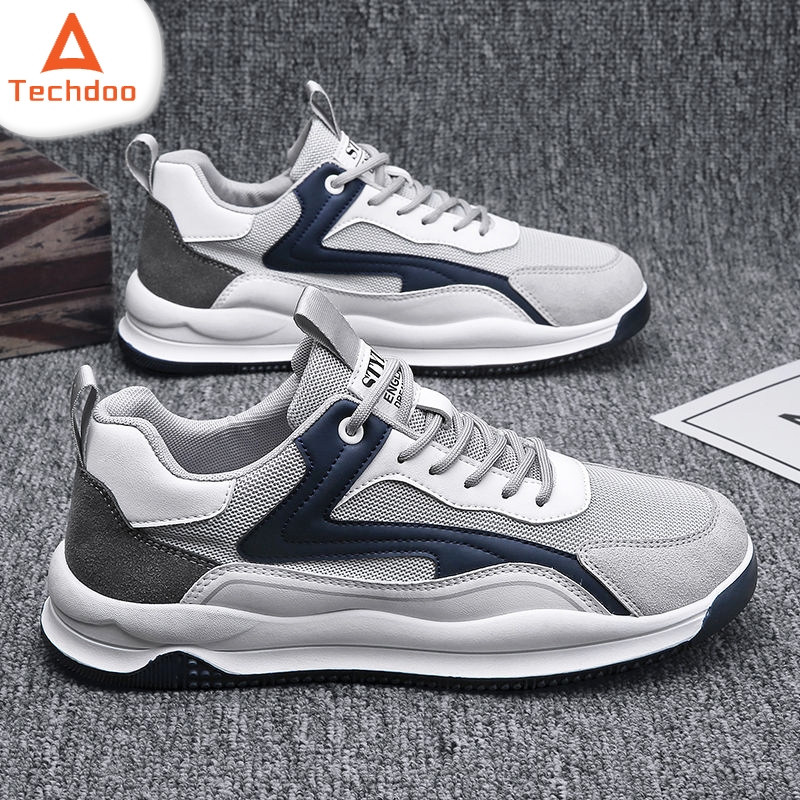 Jual Techdoo Sepatu Pria Keren Sneakers Shoes Men Sepatu Olahraga Sport Casual Sepatu Sekolah ...
