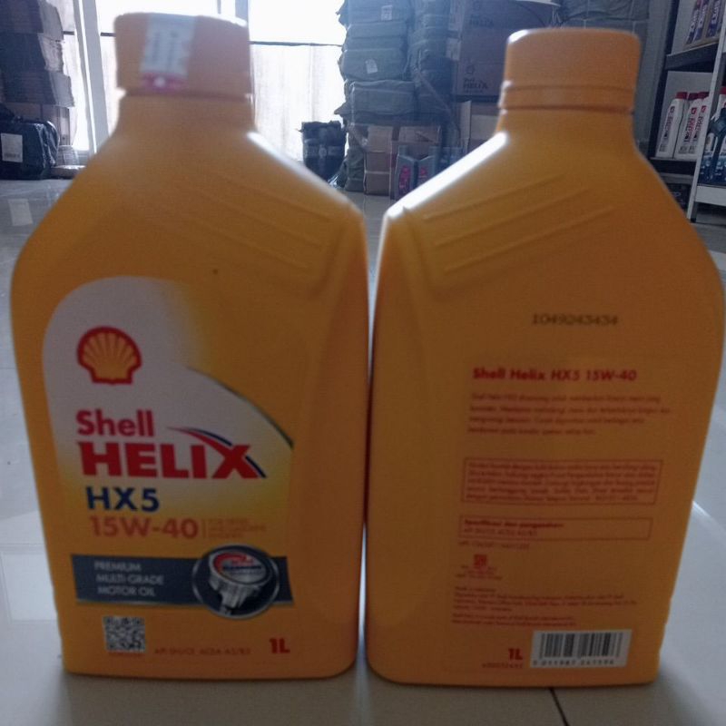 Jual oli mesin Shell helix HX5 15w-40 premium multi gread 1ltr | Shopee ...