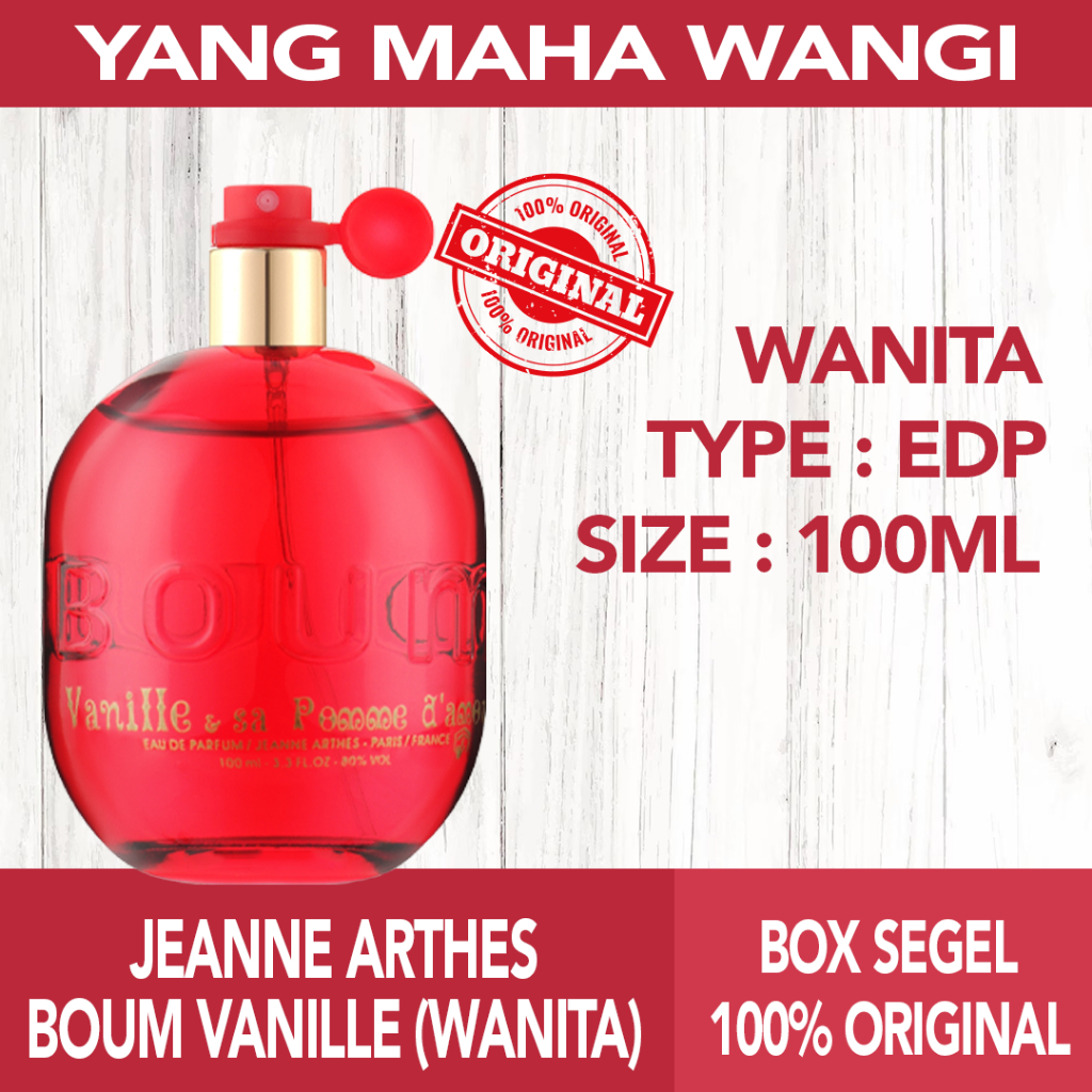 Jual PARFUM ORIGINAL JEANNE ARTHES BOUM VANILLE FOR WOMAN EDP 100ML (BOX SEGEL) | Shopee Indonesia