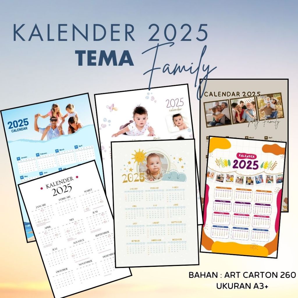 Jual Kalender Dinding 2025 | Kalender Partai | Kalender 2025 Aesthetic ...
