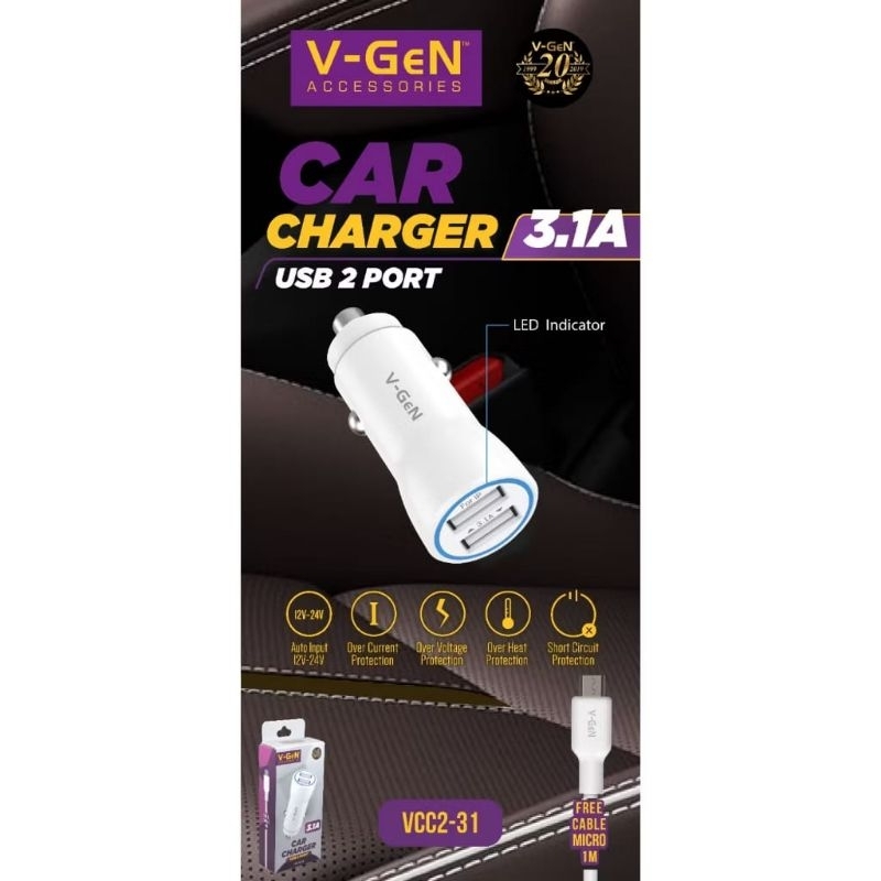 Jual Saver Car V-Gen VCC2-31 Car Charger V-Gen VCC2-31 Dual Port Usb 3 ...