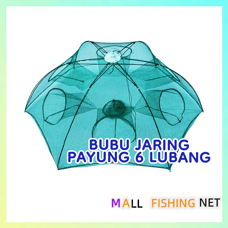 Jual Perangkap Bubu Payung 6 Lubang Alat Jaring Pancing Jala Ikan Udang Kepiting Lele Lobster ...