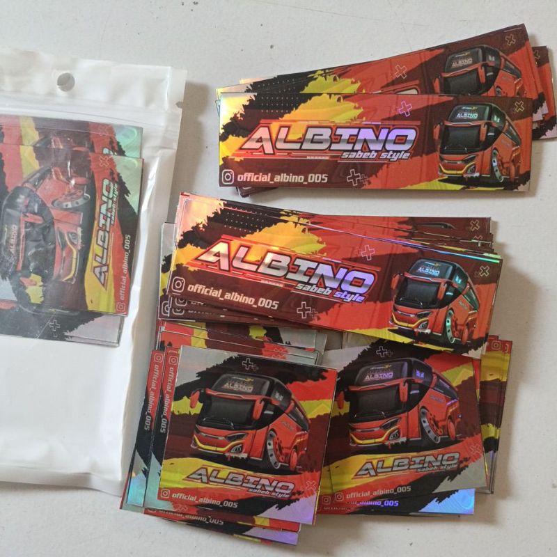Jual stiker bus sanjaya albino hologram. | Shopee Indonesia