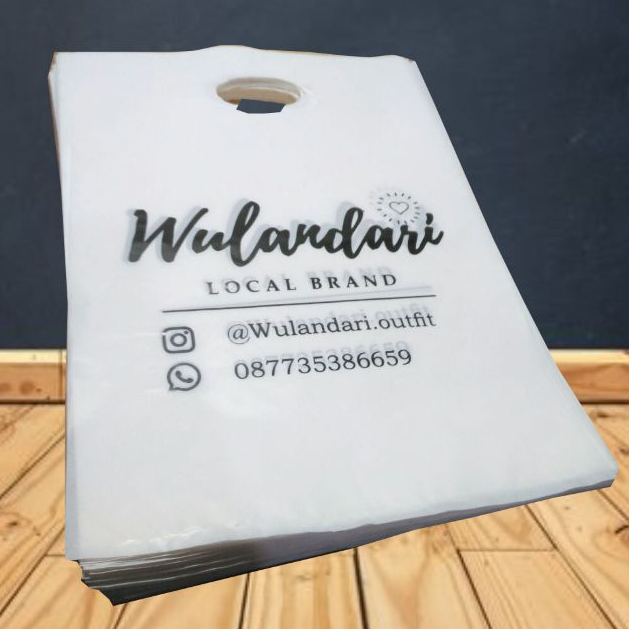 Jual [ 25x35 ] plastik sablon custom/plastik olshop/tas plastik toko ...