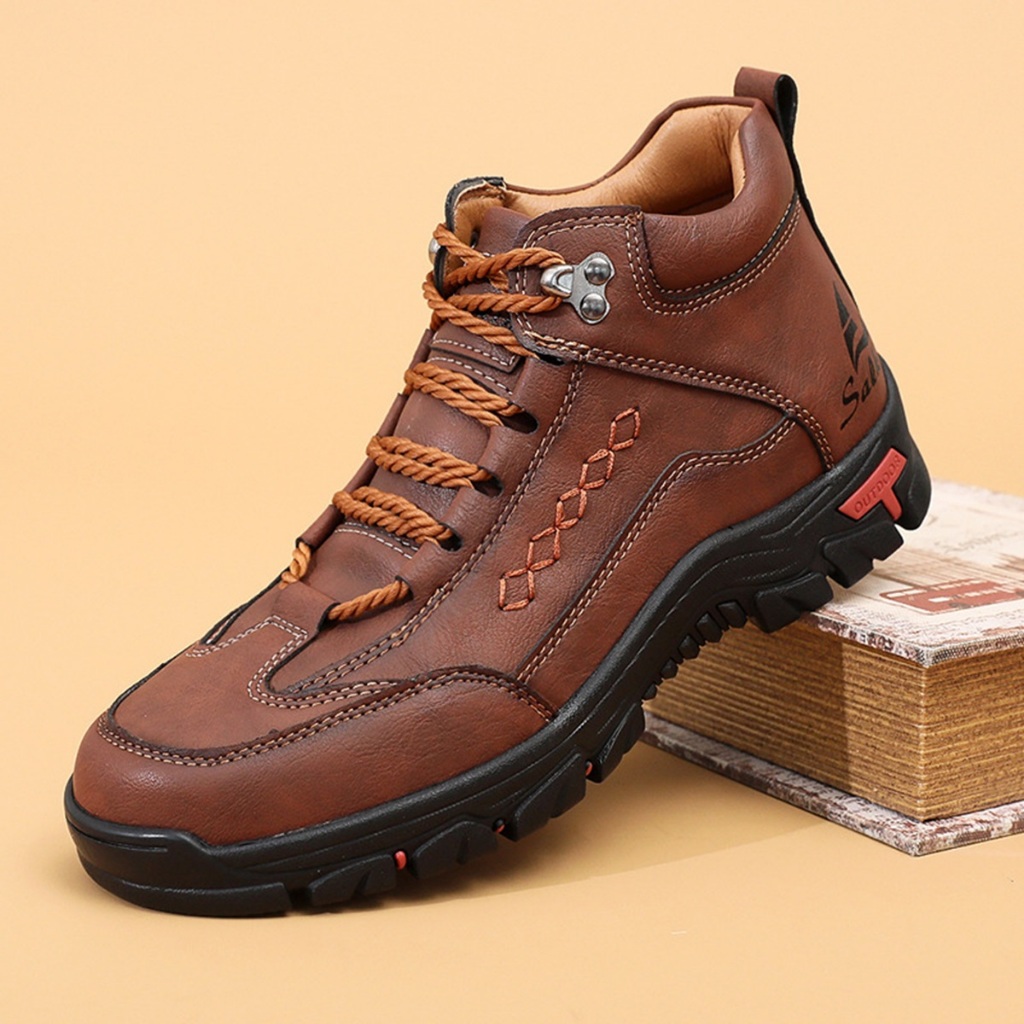 Jual Sepatu Boots Pria Tinggi Hiking Sports Gunung Olahraga Casual ...