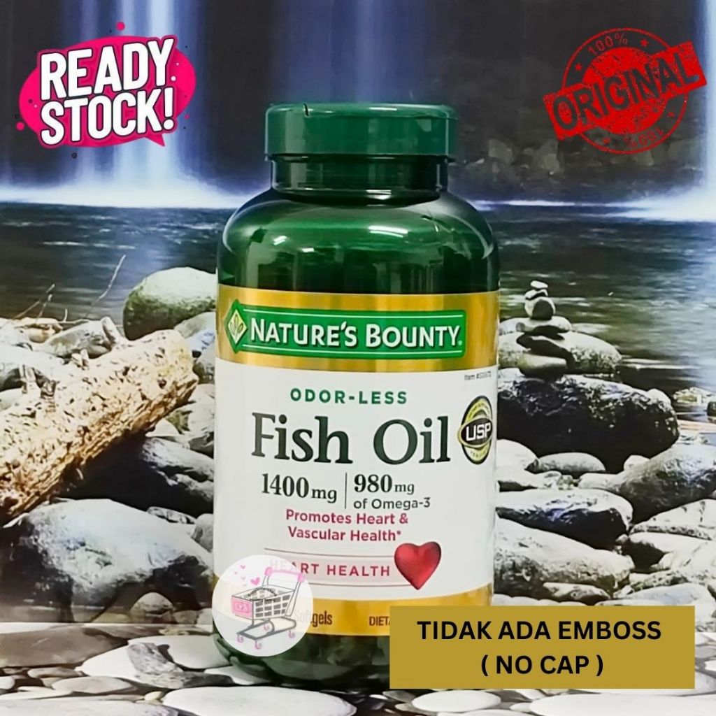 Jual (100% ORIGINAL) NATURES BOUNTY - Fish Oil 1400mg980mg of Omega 3 ...