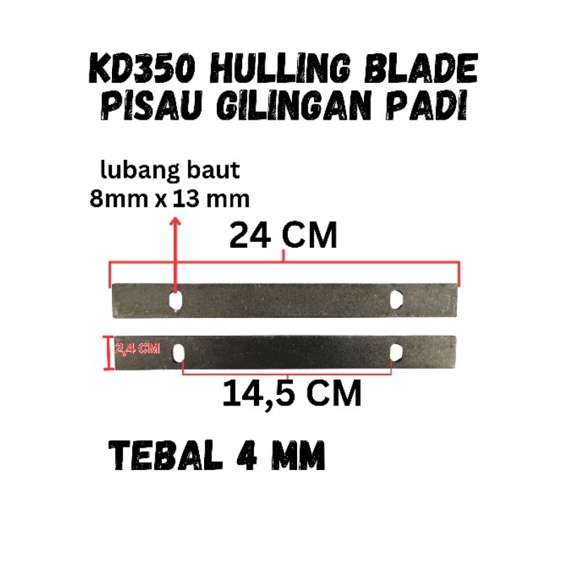 Jual Kd350 hulling blade pisau gilingan padi tebal 4mm | Shopee Indonesia